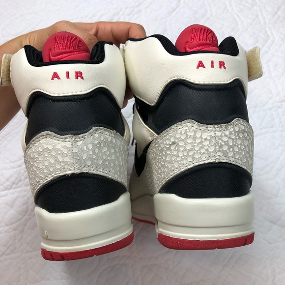 Nike | Shoes | Rare Nike Air Revolution Sky Hi In Fusion Red 75 | Poshmark